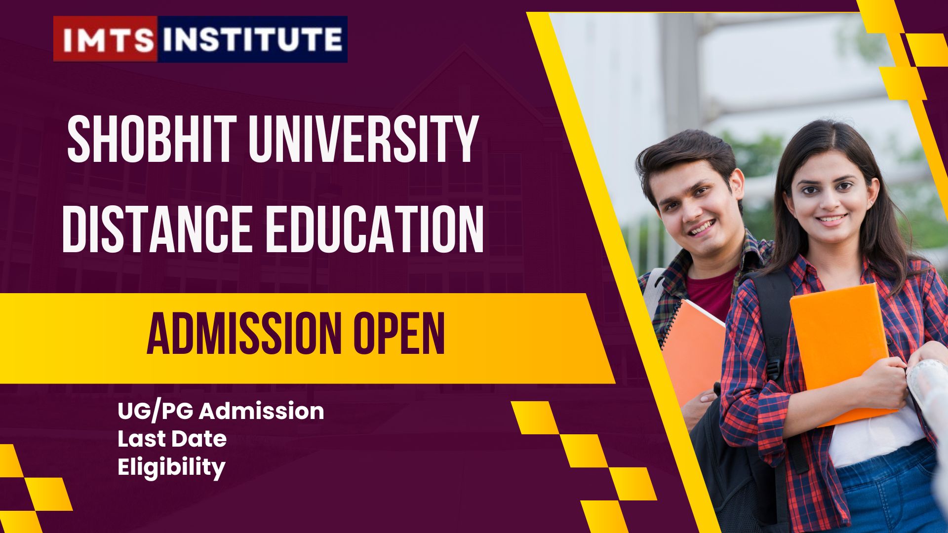 Shobhit University Distance Education : Admission 2025, Last Date, Fees ...